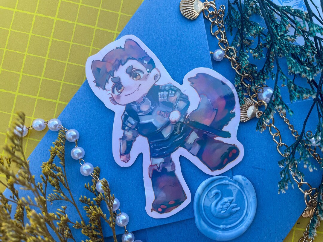 Laios Dog Dungeon Meshi XL Holo Sticker - Etsy