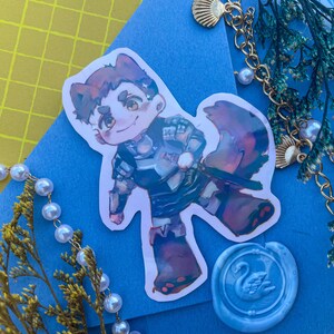 Laios Dog Dungeon Meshi XL Holo Sticker - Etsy