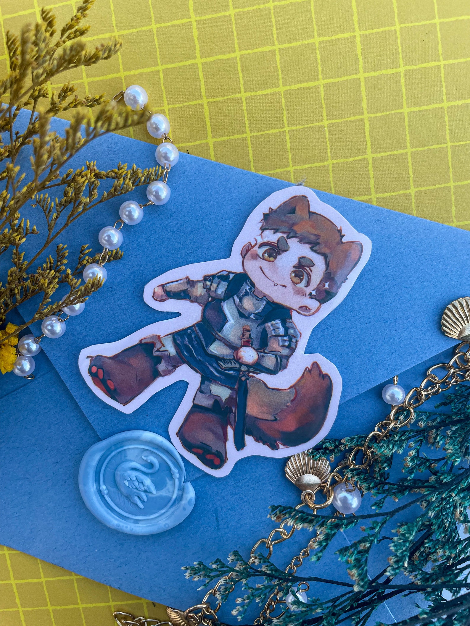 Laios Dog Dungeon Meshi Laminated Sticker - Etsy