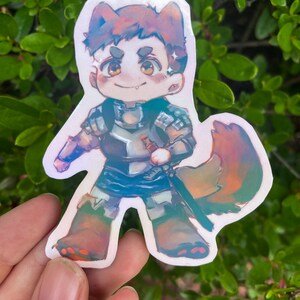 Laios Dog Dungeon Meshi XL Holo Sticker - Etsy