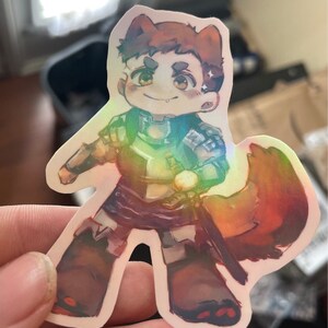 Laios Dog Dungeon Meshi XL Holo Sticker - Etsy