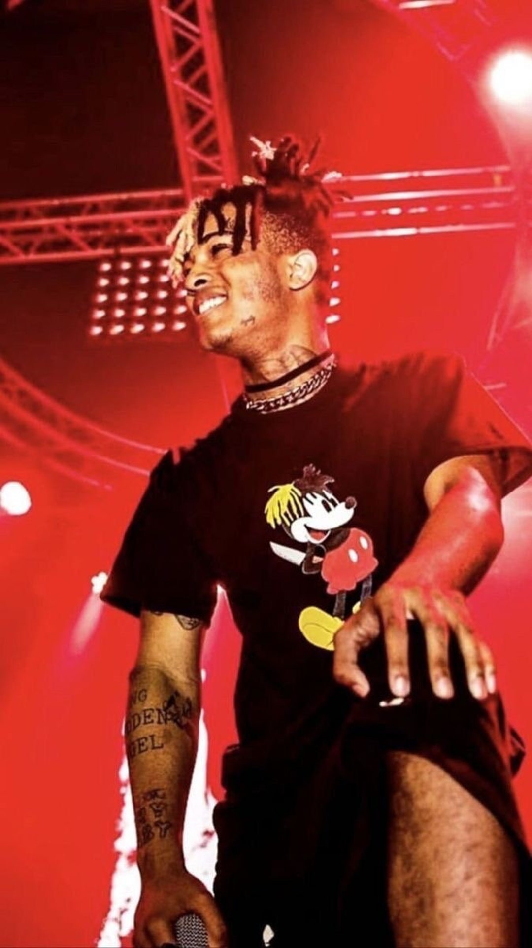 Xxxtentacion Mickey Mouse Black Tee Etsy