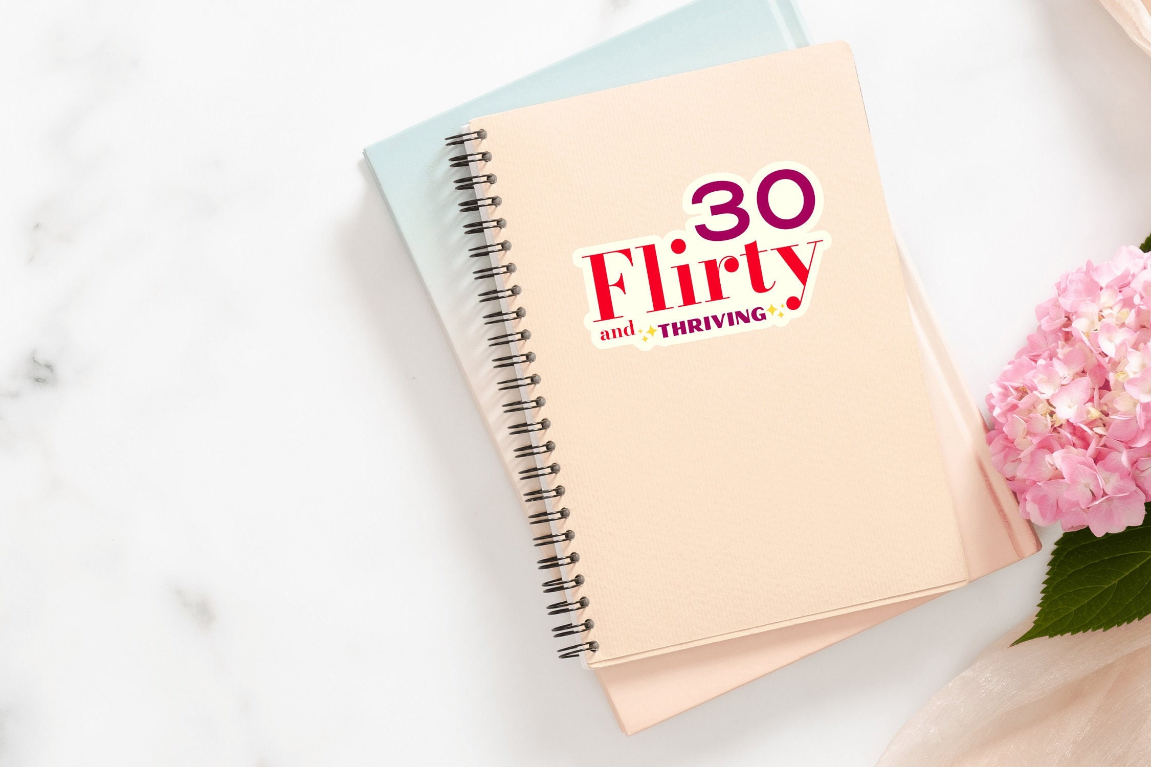 30 Flirty and Thriving Sticker in Matte, Glossy or Starry Holographic ...