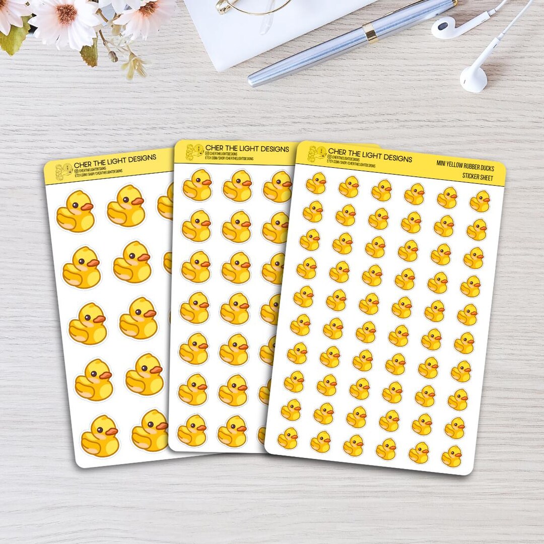 Rubber Ducky Stickers in a Variety of Sizes, Planner Stickers, Stickers ...