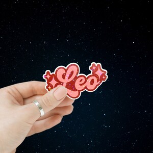 Leo Vinyl Sticker, Retro Groovy Sticker, Astrology Stickers, Zodiac ...