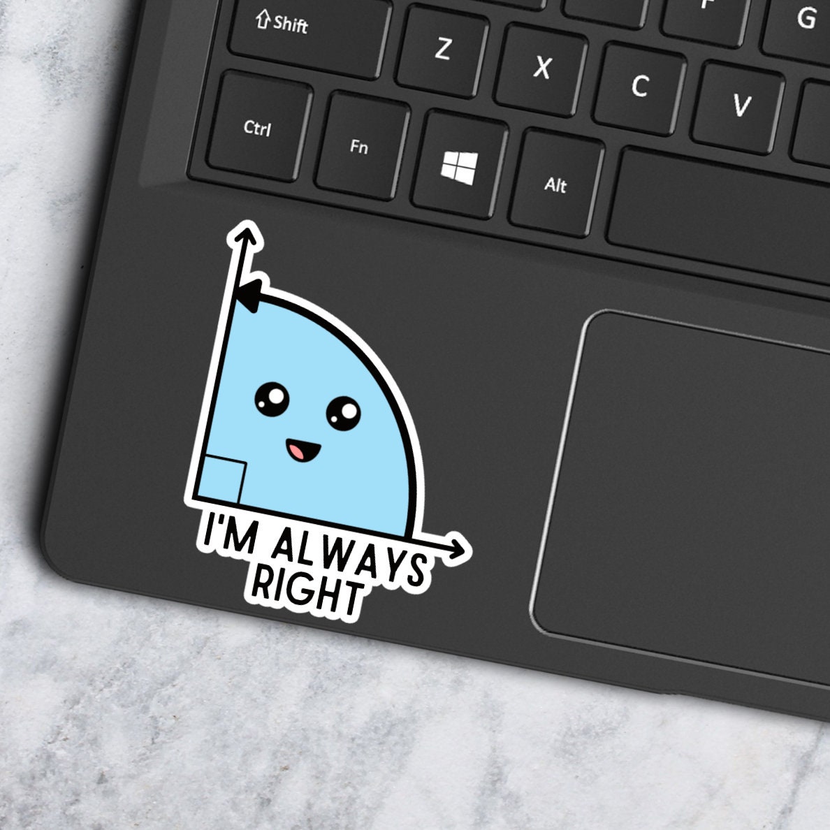 Right Angle Math Pun Sticker - Kawaii Geometry Gift - Etsy