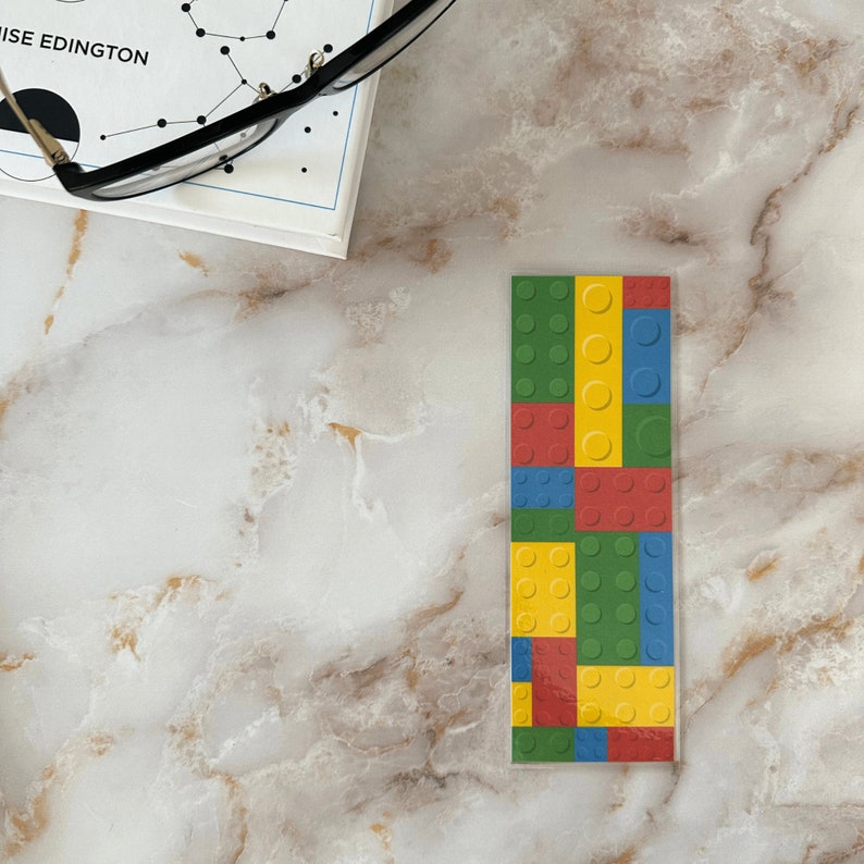 Single-sided Building Blocks Laminated Bookmark - Etsy
