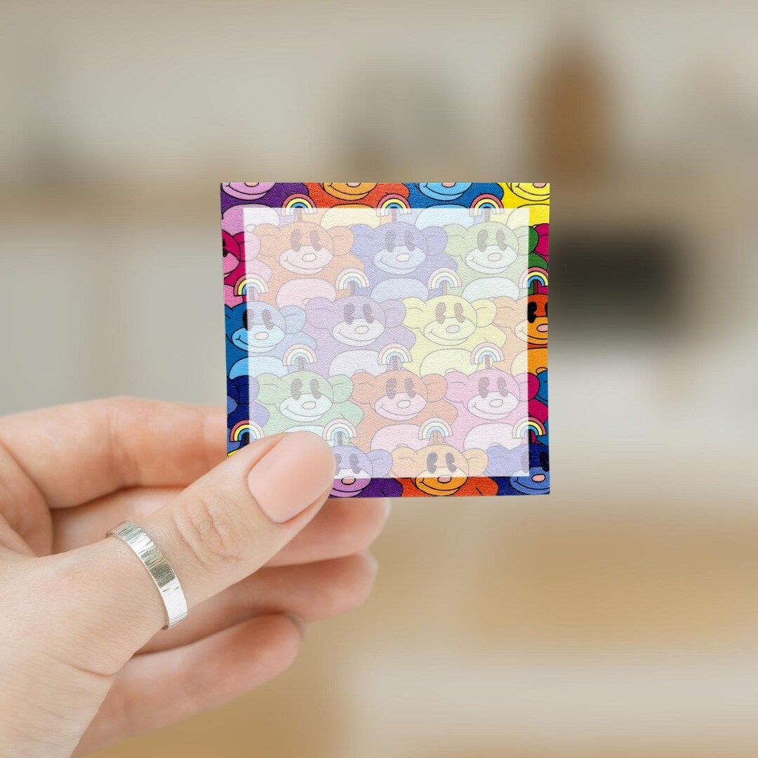 Rainbow Monkey Sticky Note Pad: 3-inch, 50-sheet Memo Pad - Etsy