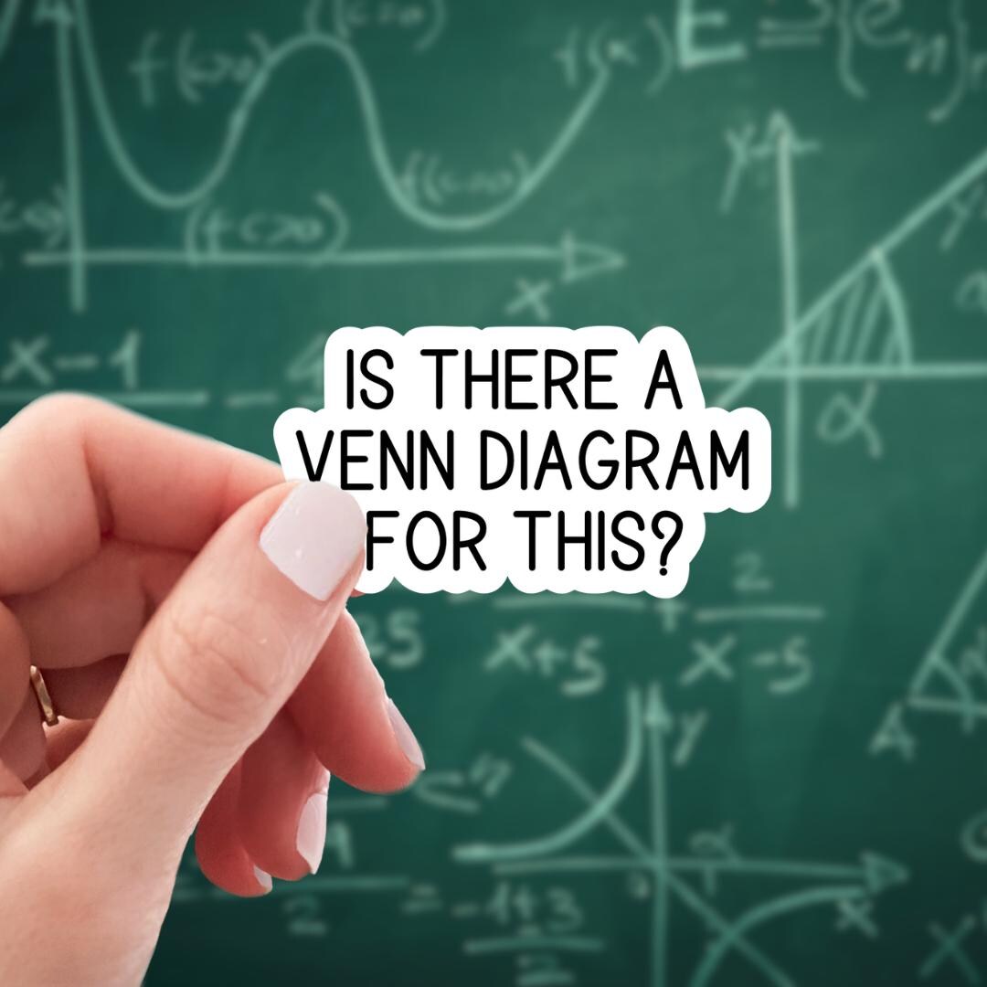 Venn Diagram Sticker: Math Humor, Office Decor - Etsy