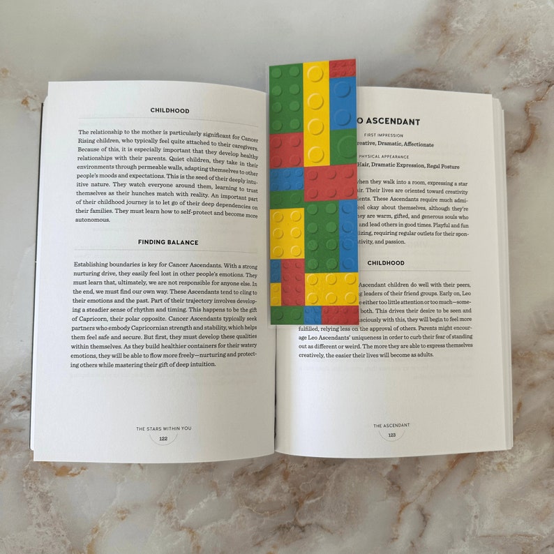 Single-sided Building Blocks Laminated Bookmark - Etsy