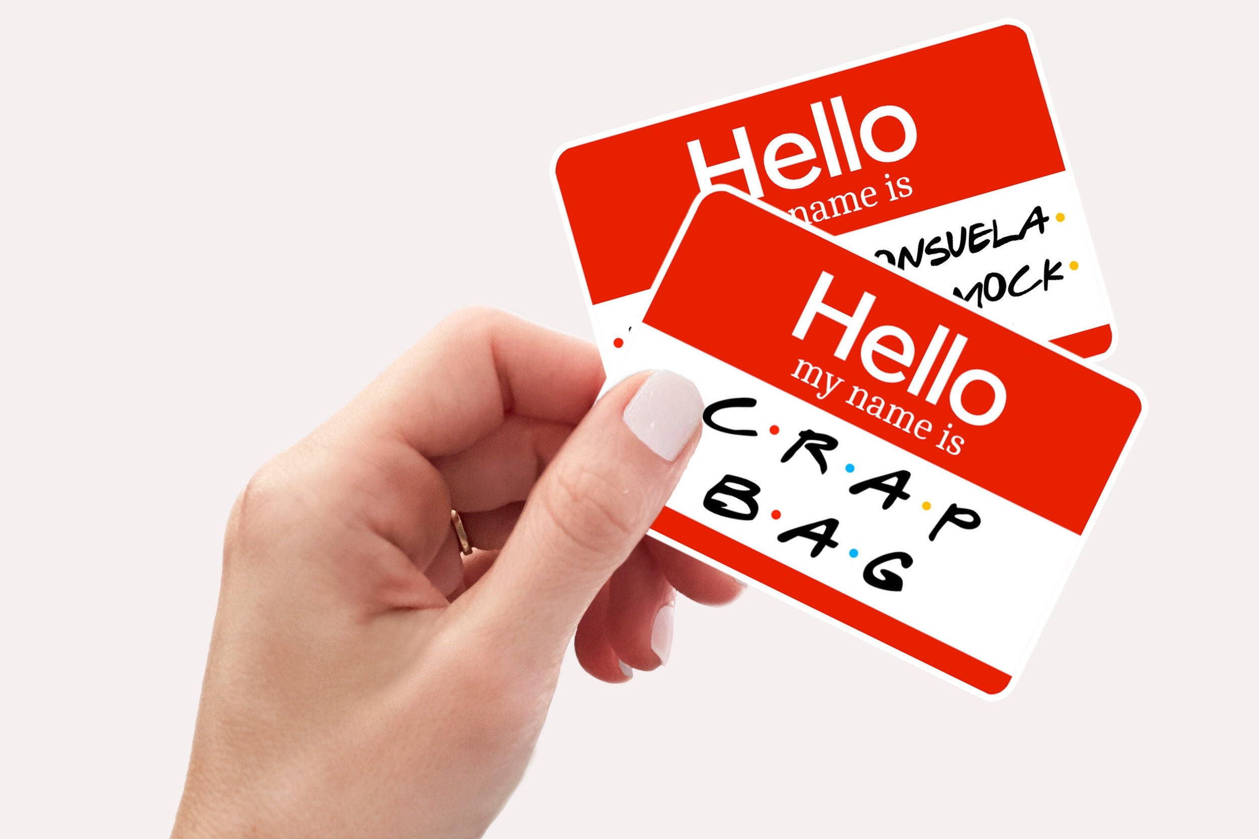 90's TV Show Inspired Hello My Name is 2-pack Sticker in Matte or ...