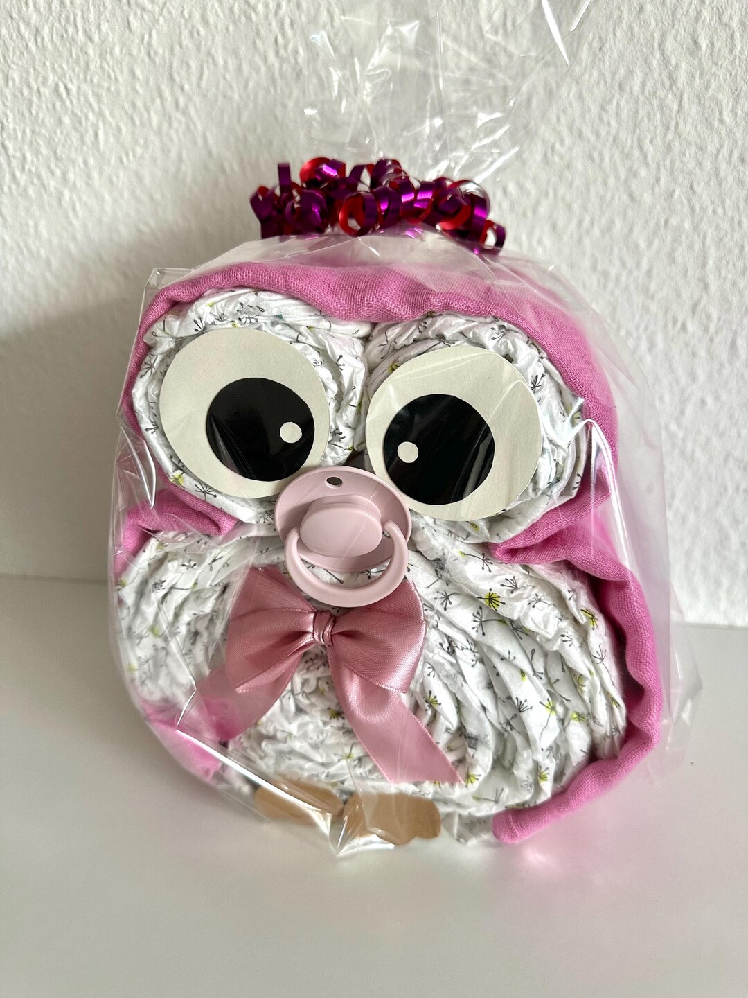 Windeltorte, Windeleule, Eule als Geschenk zur Geburt, Taufe ...