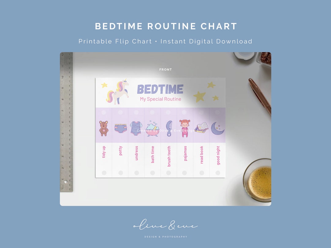 Fun Toddler Bedtime Routine Chart Printable Picture Chore - Etsy