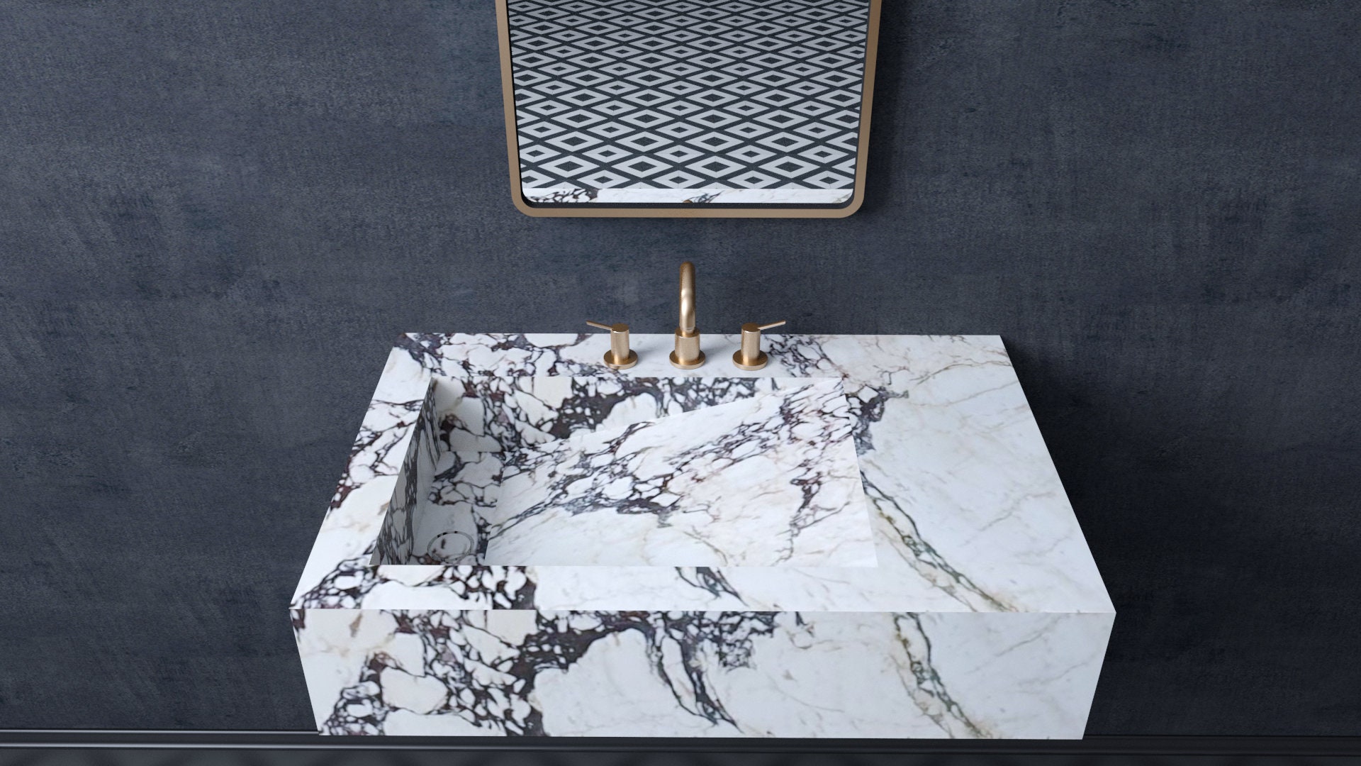 Rectangular Marble Wash Basin,viola Marble Sink, Bathroom Sink Basin ...