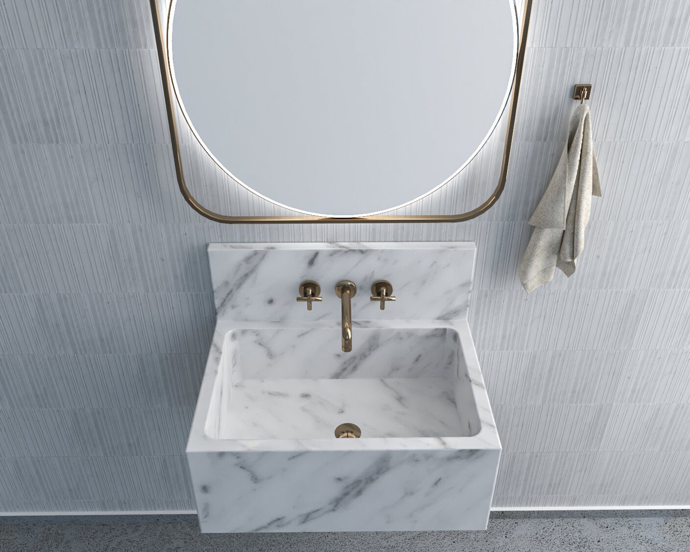 Back Splash Marble Sink, Bathroom for Marble Sink ,bowl White Wash ...