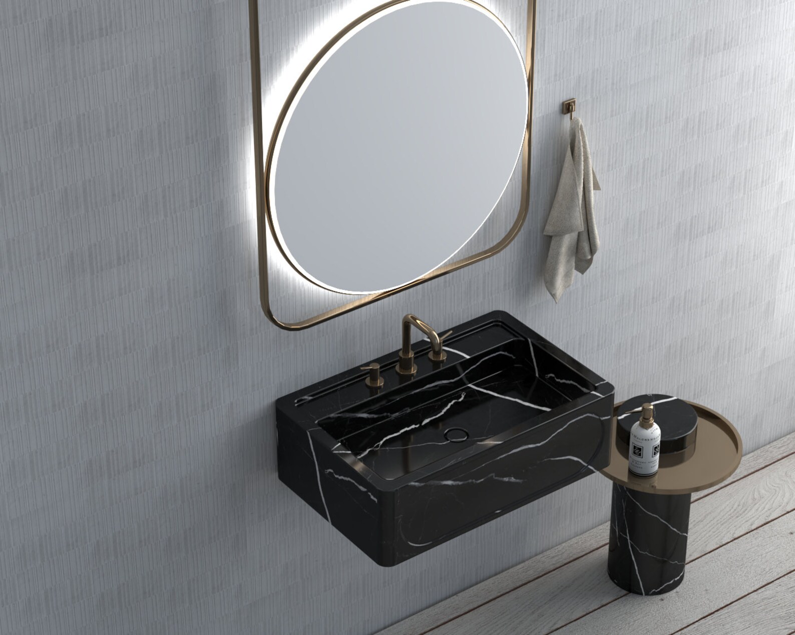 Rectangular Black Marble Wash Basin Marble Sink Bathroom - Etsy