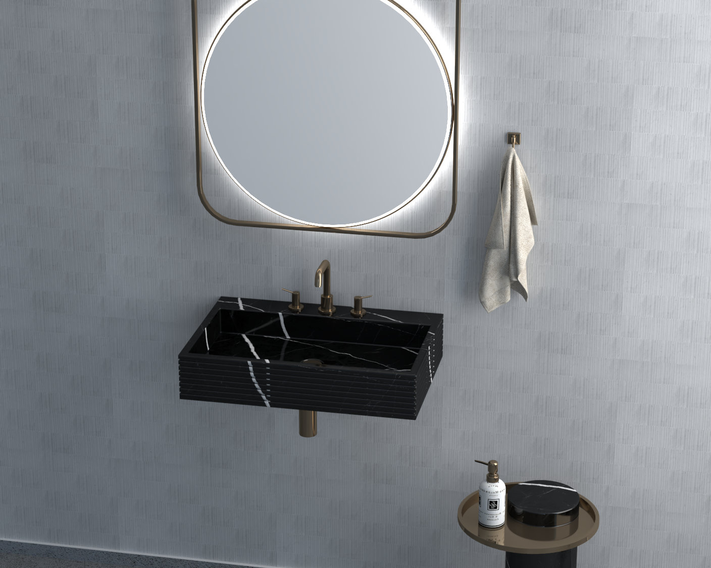 Rectangular Black Marble Wash Basin, Marble Sink, Bathroom Sink Basin ...