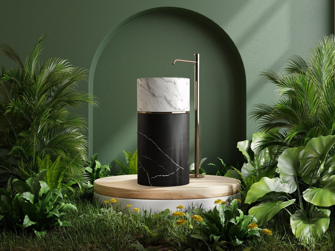 Funnel Washbasin Black Bathroom Sink, Marble Sink, Bathroom Sink Basin ...