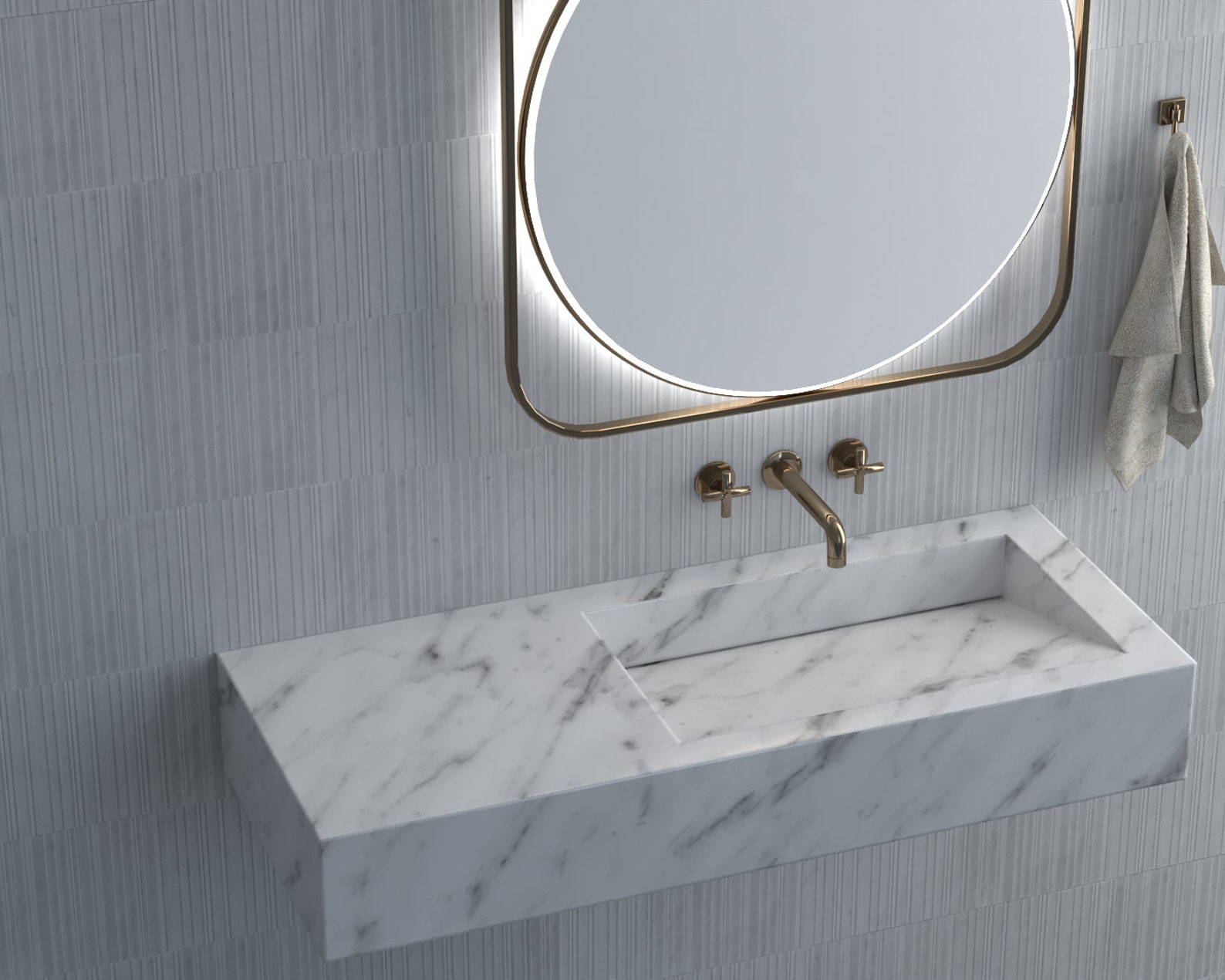 Rectangular Calacatta White Marble Wash Basin Marble Sink - Etsy