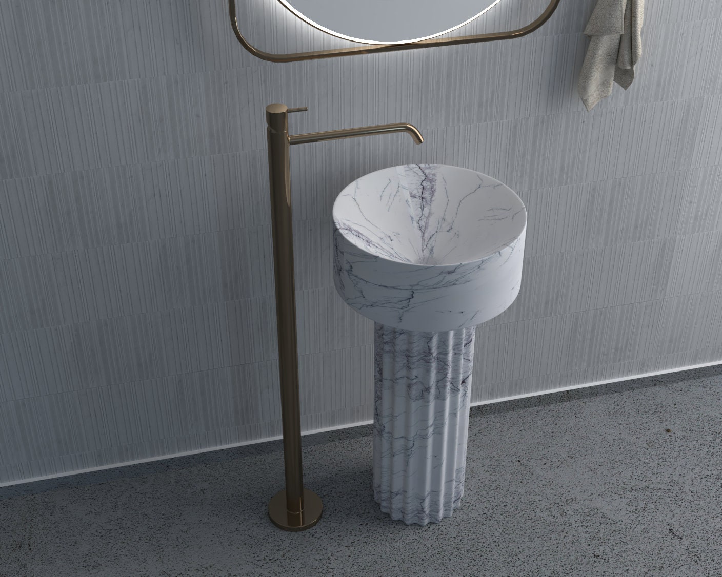 Funnel Washbasin Carrara White Marble Bathroom Sink Marble - Etsy