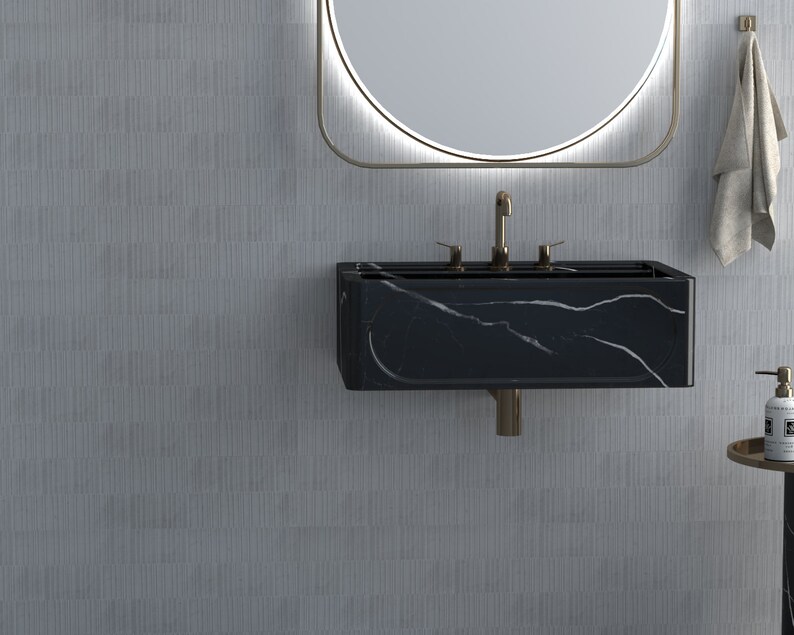 Rectangular Black Marble Wash Basin Marble Sink Bathroom - Etsy