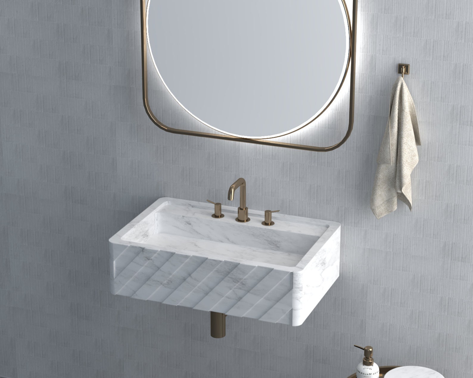 Rectangular Carrara Marble Wash Basin, Marble Sink, Bathroom Sink Basin ...