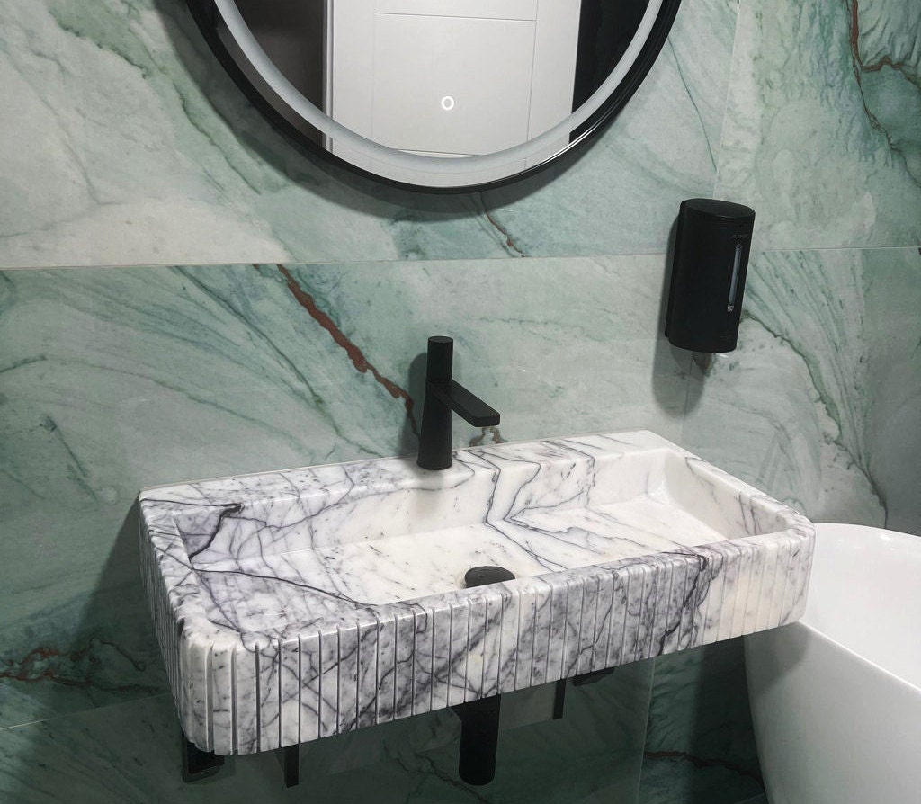 Rectangular Marble Wash Basin, Marble Sink, Bathroom Sink Basin ...