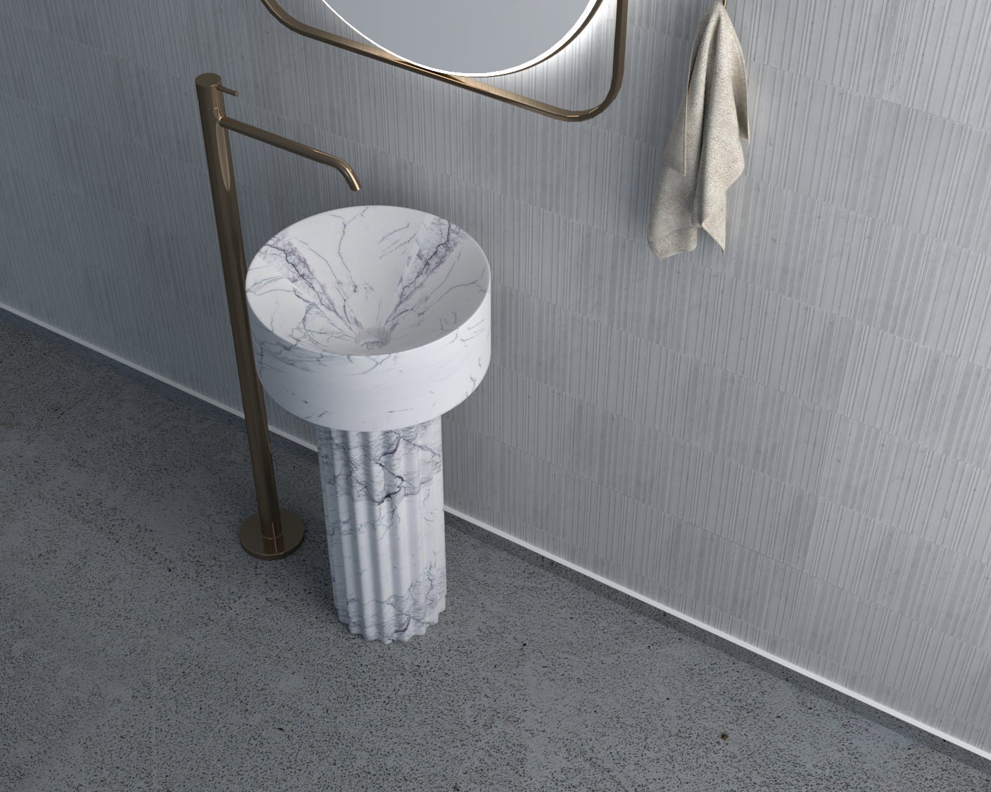 Funnel Washbasin Carrara White Marble Bathroom Sink Marble - Etsy