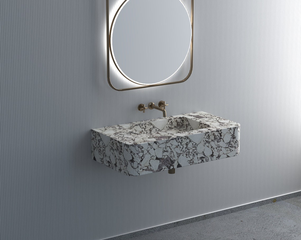 Rectangular Marble Wash Basin, Marble Sink, Bathroom Sink Basin ...