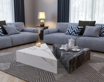 Triangle Marble Coffee Table - Etsy