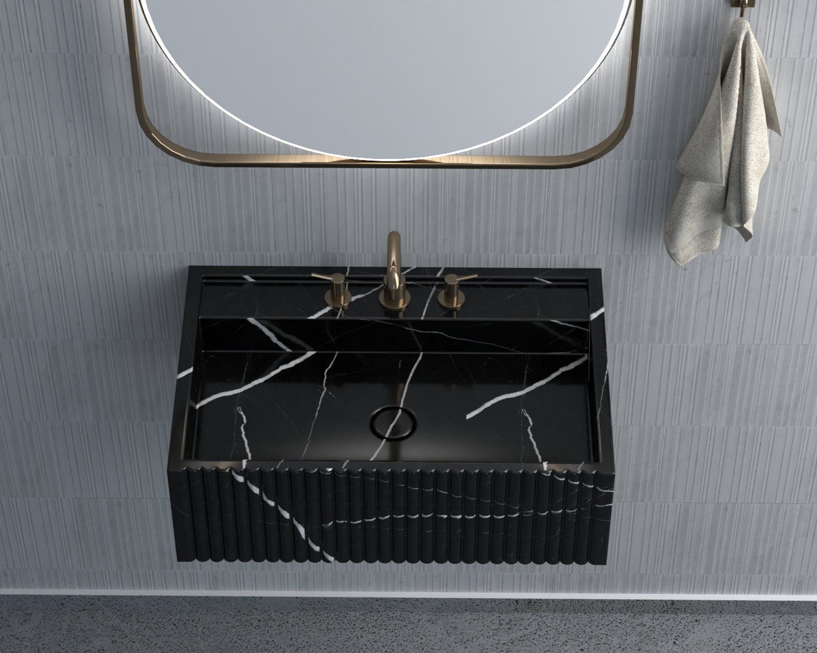 Rectangular Black Marble Wash Basin Marble Sink Bathroom - Etsy