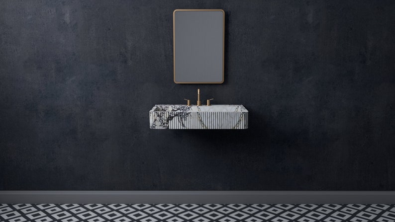 Rectangular Marble Wash Basin Marble Sink Bathroom Sink - Etsy