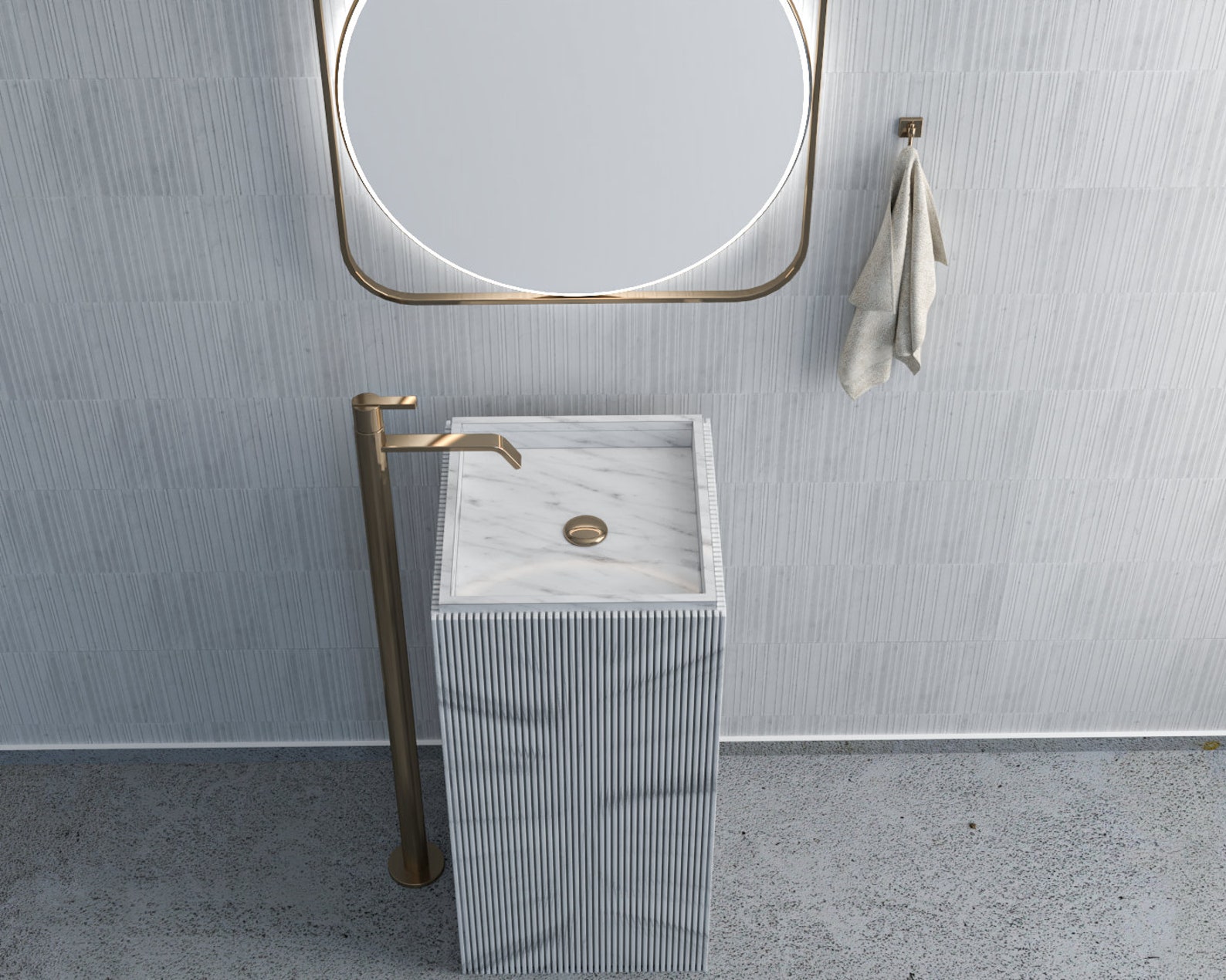 Funnel Washbasin Carrara White Marble Bathroom Sink Marble - Etsy
