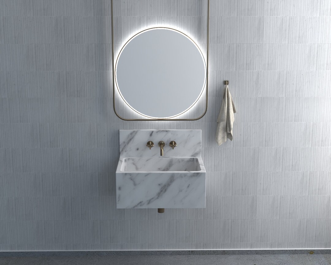 Back Splash Marble Sink, Bathroom for Marble Sink ,bowl White Wash ...