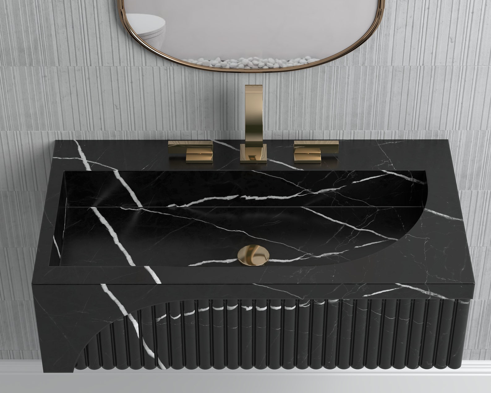Rectangular Black Marble Wash Basin, Marble Sink, Bathroom Sink Basin ...