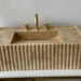 Long Travertine Marble Sink,hidden Drain, Luxury Interior Bathroom ...