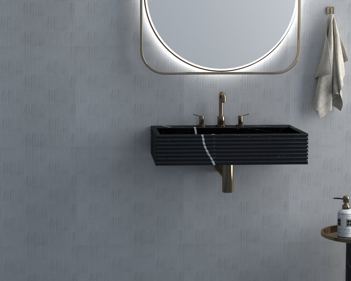 Rectangular Black Marble Wash Basin, Marble Sink, Bathroom Sink Basin ...