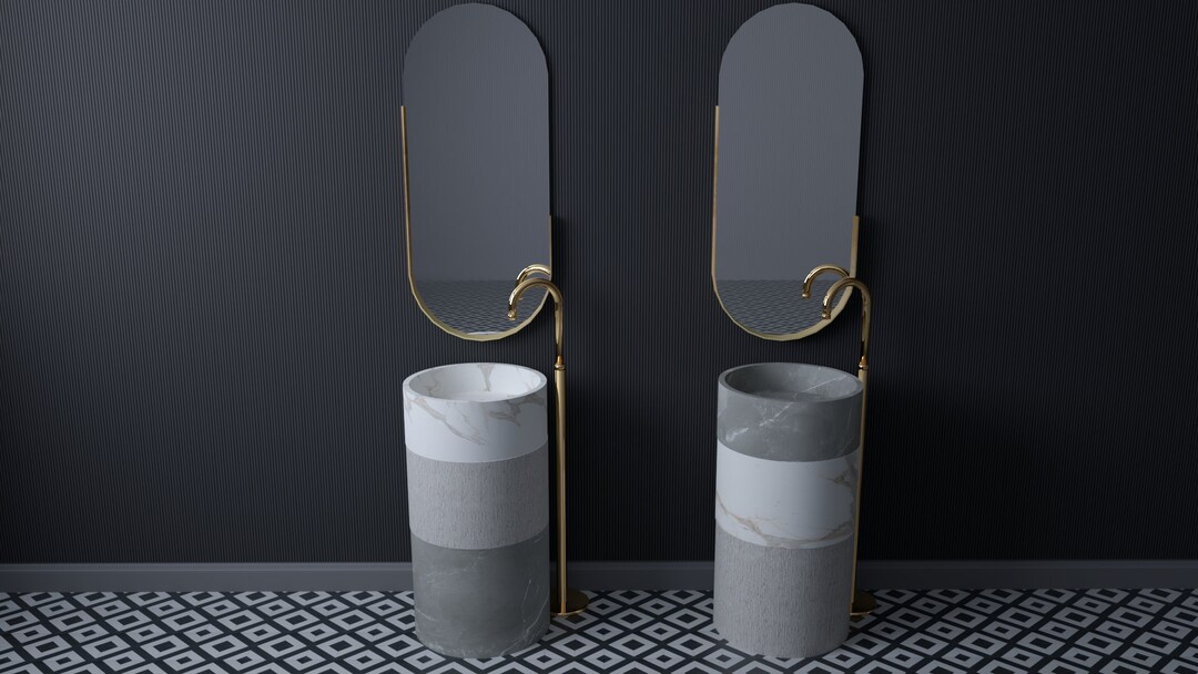 Funnel Washbasin Black Bathroom Sink, Marble Sink, Bathroom Sink Basin ...