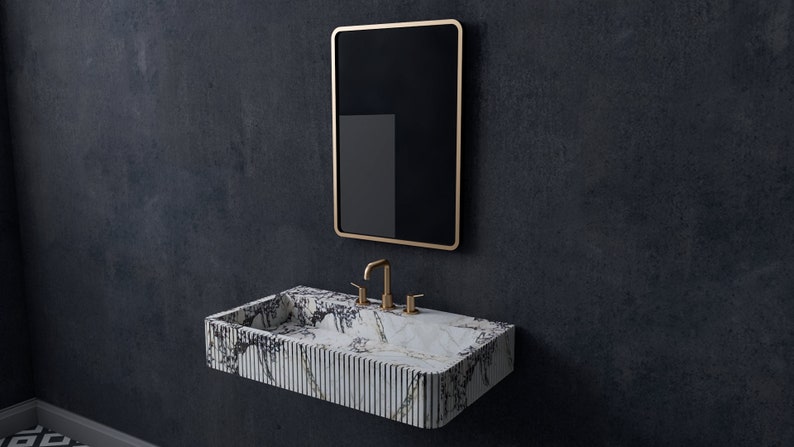 Rectangular Marble Wash Basin Marble Sink Bathroom Sink - Etsy