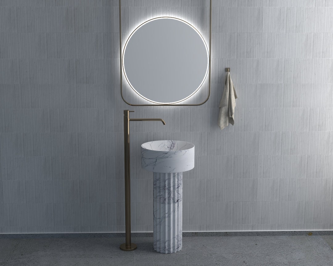 Funnel Washbasin Carrara White Marble Bathroom Sink, Marble Sink ...