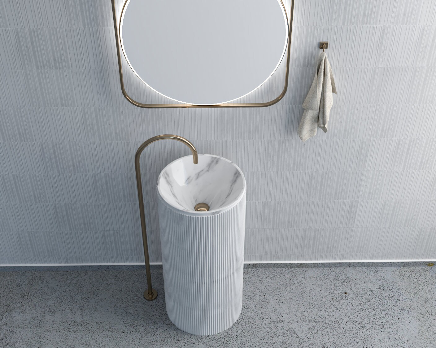 Funnel Washbasin Carrara White Marble Bathroom Sink, Marble Sink ...