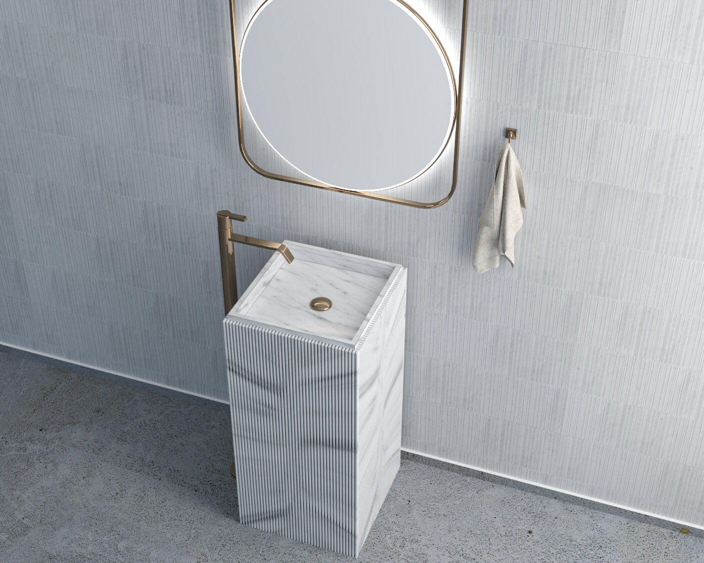 Funnel Washbasin Carrara White Marble Bathroom Sink Marble - Etsy