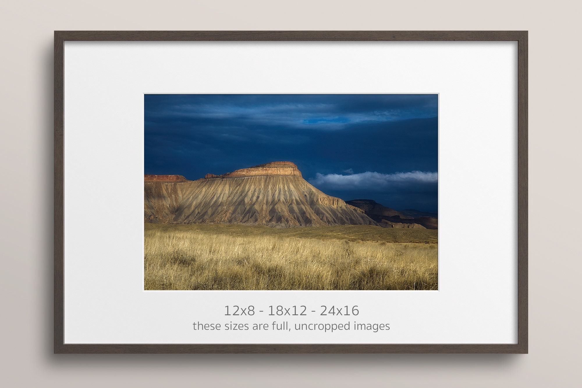 Mount Garfield With Storm Clouds Over the Bookcliffs, Desert Landscape ...