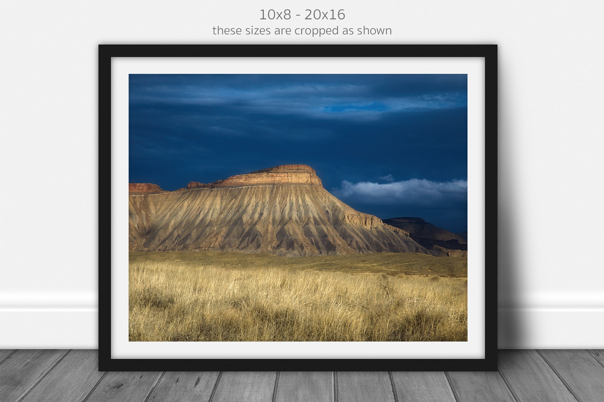 Mount Garfield With Storm Clouds Over the Bookcliffs, Desert Landscape ...