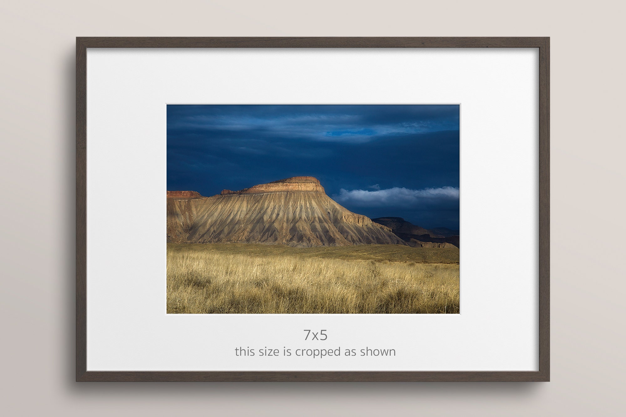 Mount Garfield With Storm Clouds Over the Bookcliffs, Desert Landscape ...