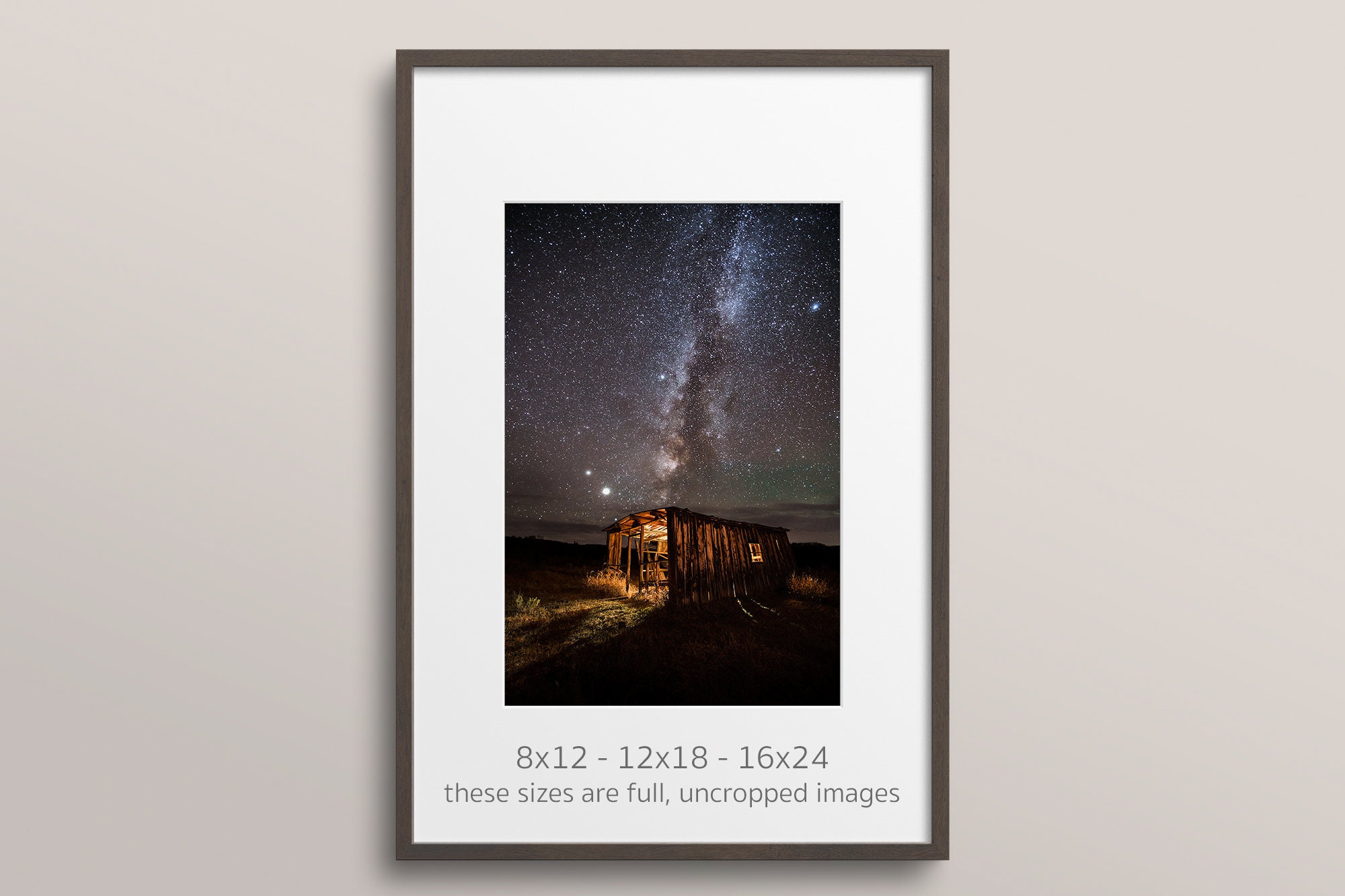 Illuminating the Past Photo, Night Sky Milky Way Over Rustic Abandoned ...
