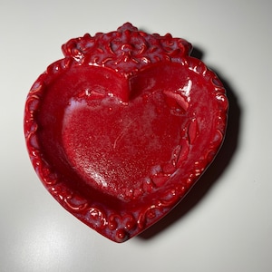Handmade Ceramic Heart Plate: Jewelry Dish, Love Pottery - Etsy