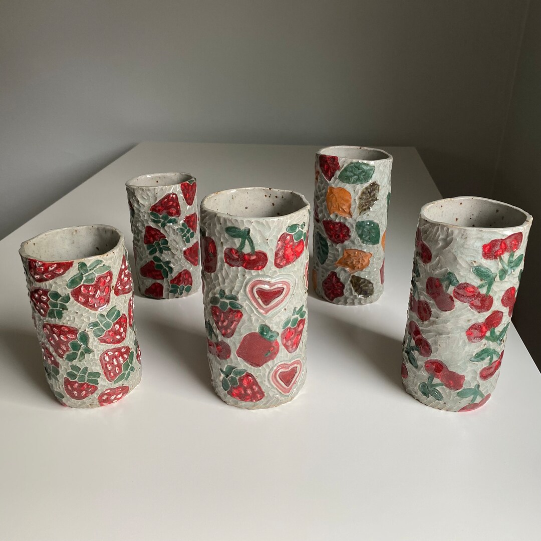 Handmade Patterned Vases | Textured Vases | Ceramic Vases | Strawberry ...
