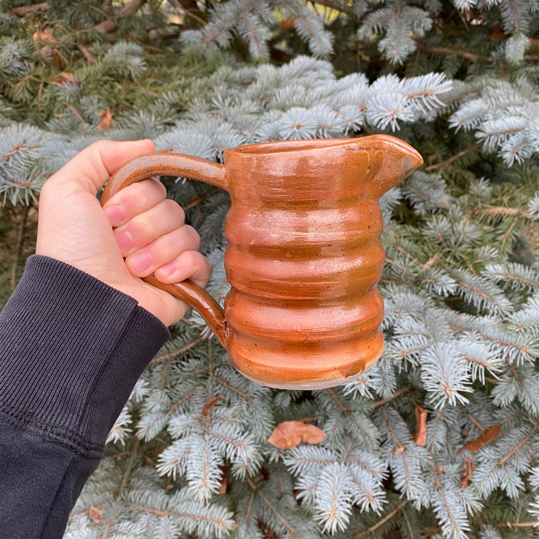 Brown Ceramic Pitchers Set of Two Brown Vases Brown Pitchers - Etsy