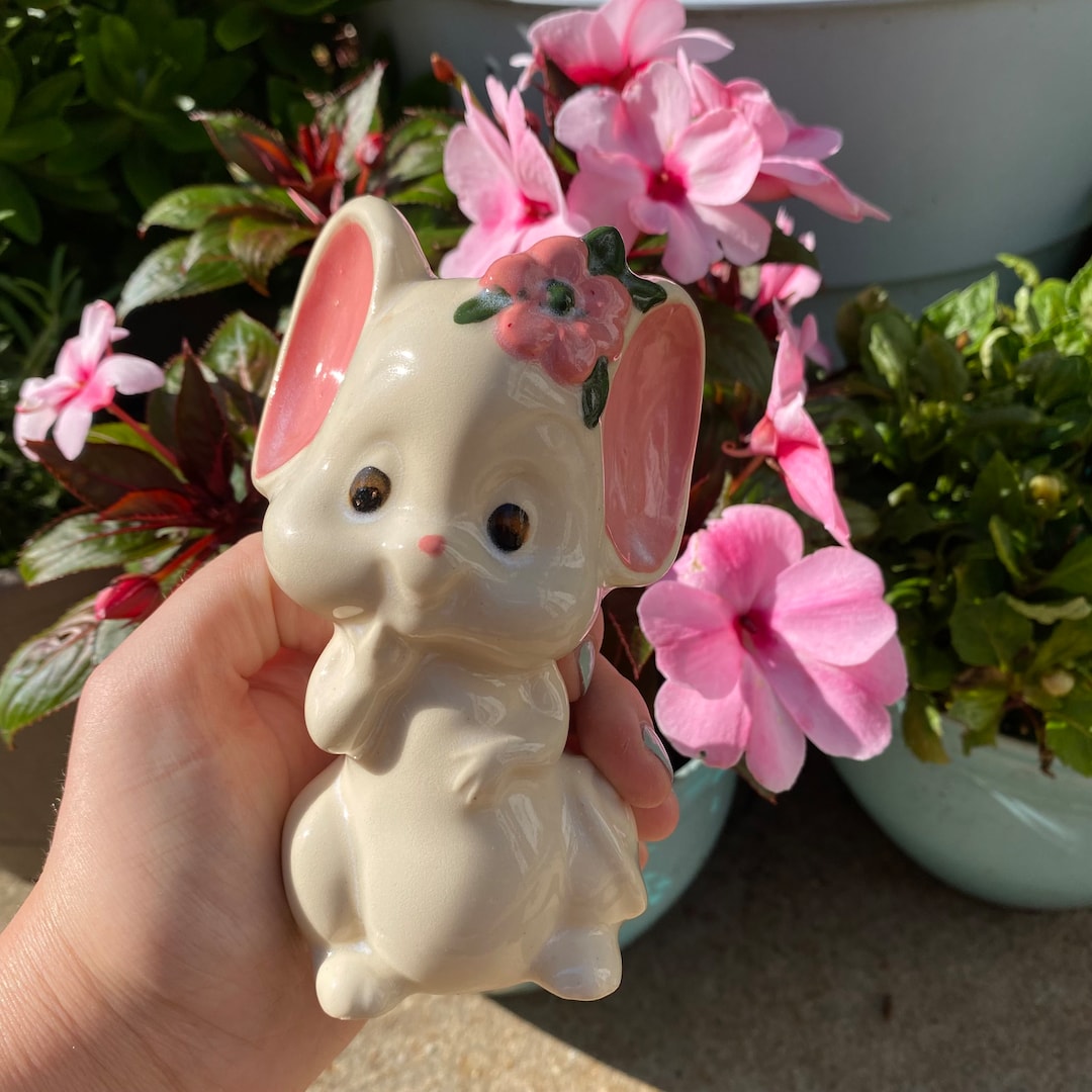 Mouse With Flowers Ceramic Mouse Ceramic Flower Mouse Cute Ceramic ...